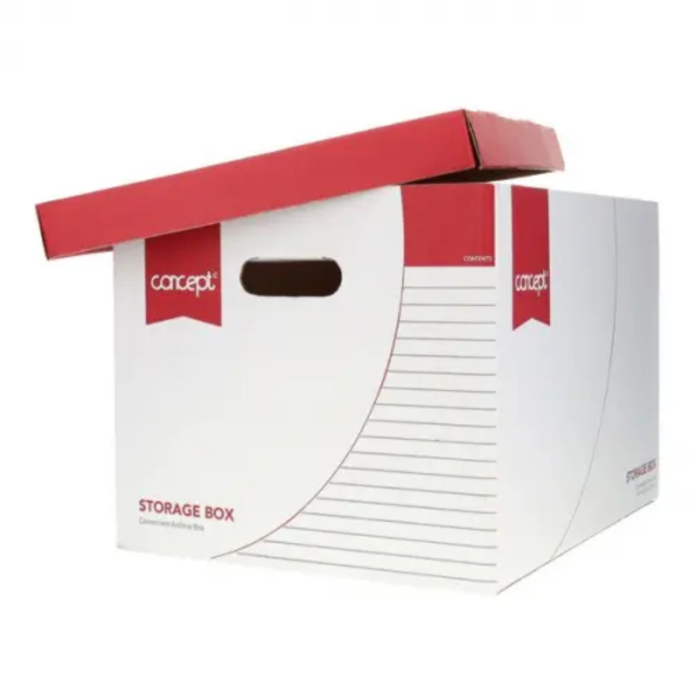 Concept Archive Cardboard Storage Box Pack of 10 | Morgan's Direct Limited
