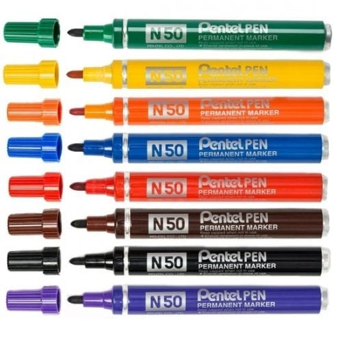 Pentel White Marker Pen Fine Bullet Point 100WS | Morgan's Direct