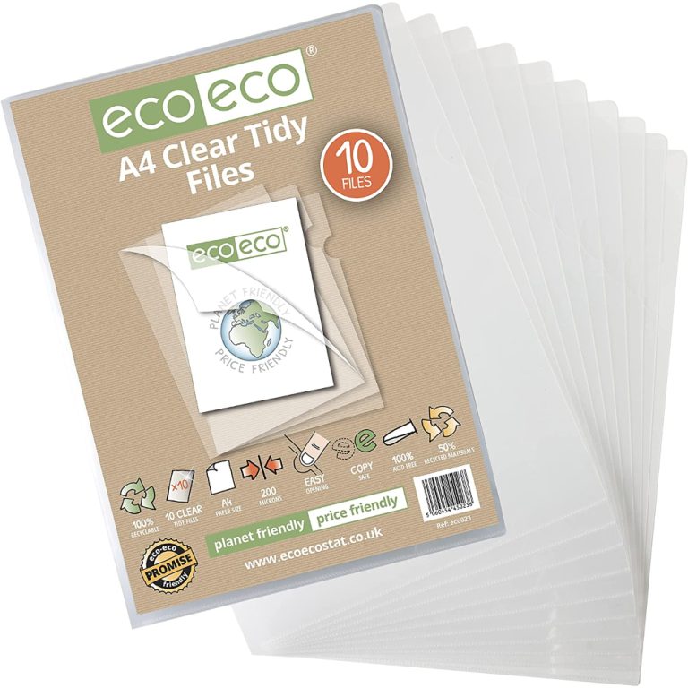 eco-eco A4 Clear Tidy Files 10 Pack | Morgan's Direct Limited