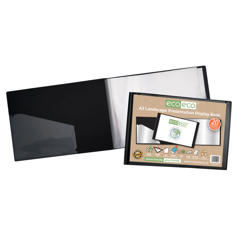 eco-eco A3 Landscape Presentation Display Book 20 Pockets | Morgan's ...