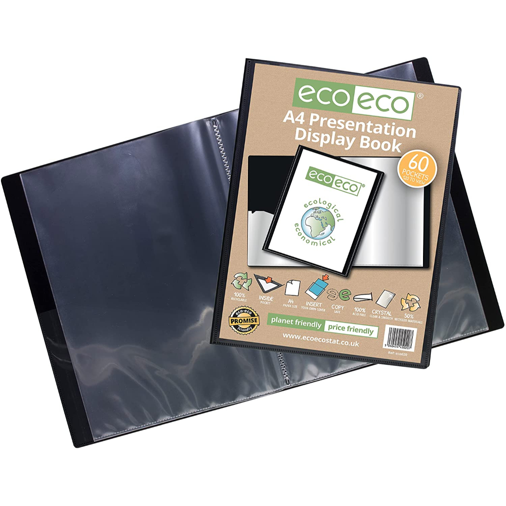 Eco eco A4 Presentation Display Book 60 Pockets Morgan s Direct Limited
