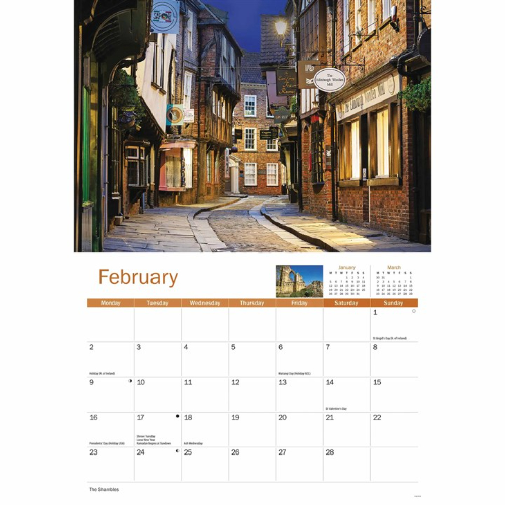 Otter House 2026 York A4 Month to View Calendar | Morgan's Direct Limited