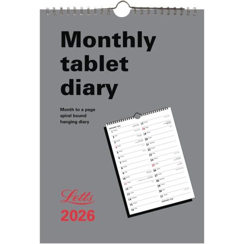 Letts 2026 A4 Business Monthly Tablet Wall Calendar | Morgan's Direct ...
