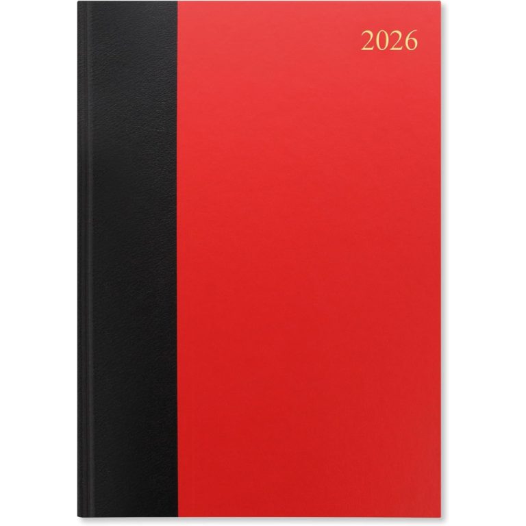 Letts 2026 Standard A4 Day to Two Pages Diary Red/Black | Morgan's ...