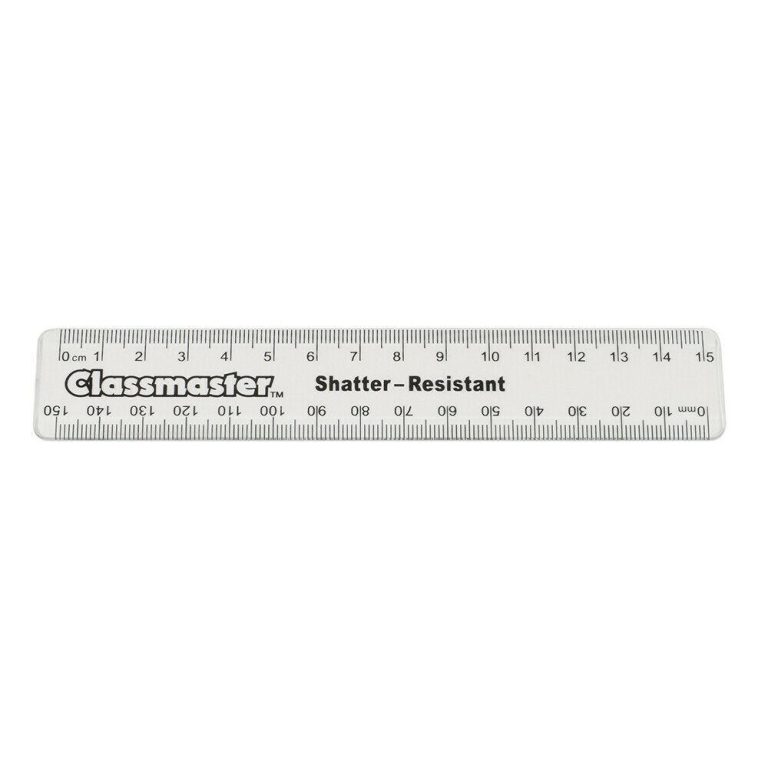 Classmaster Transparent 15cm Shatterproof Plastic Ruler | Morgan's ...